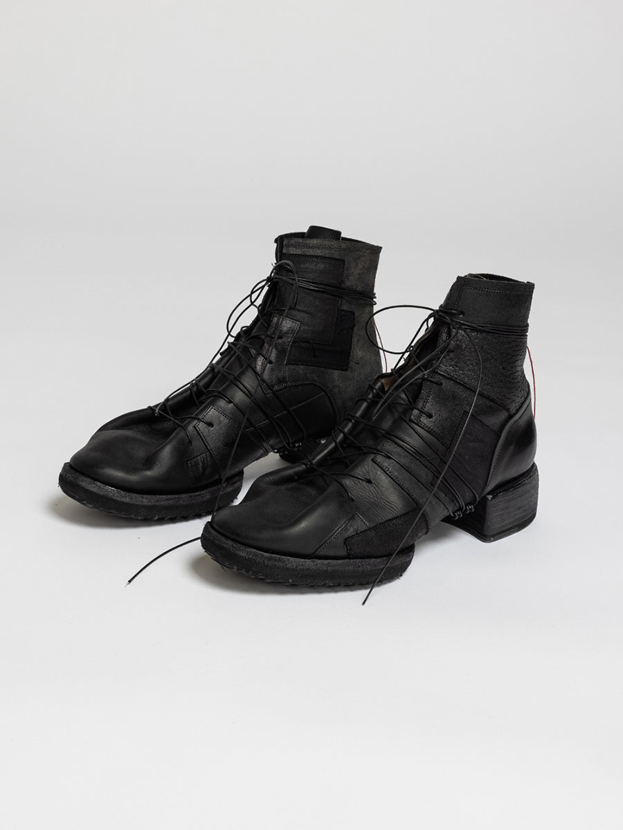 DUELLUM（デュエラム）PATCHED BOOTS (RED STITCHED) （パッチワークブーツ） – The Viridi-anne